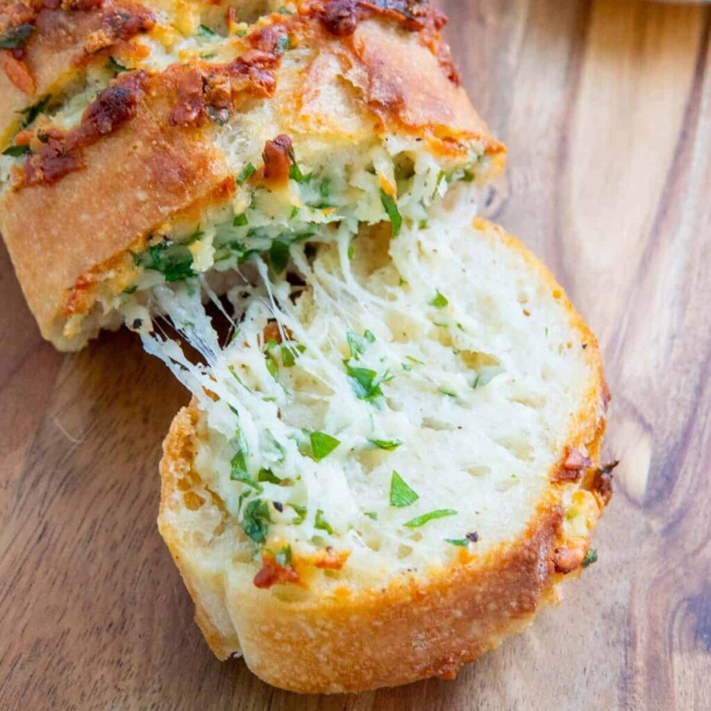 Parmesan Stuffed Garlic Bread Recipe - Salt & Spoon