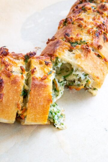 Parmesan Stuffed Garlic Bread Recipe - Salt & Spoon