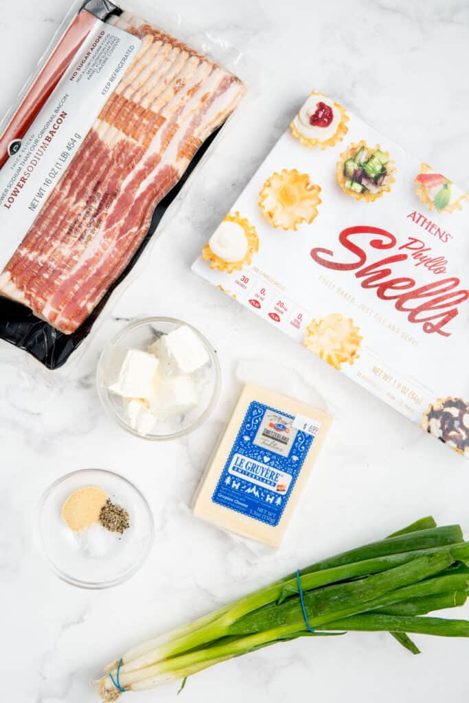 Bacon And Cheese Phyllo Cups - Salt & Spoon