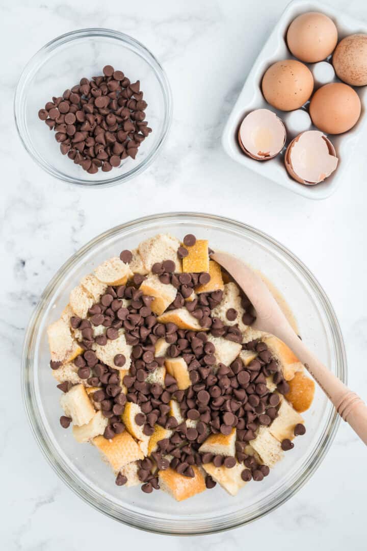 Chocolate Chip Bread Pudding - Salt & Spoon