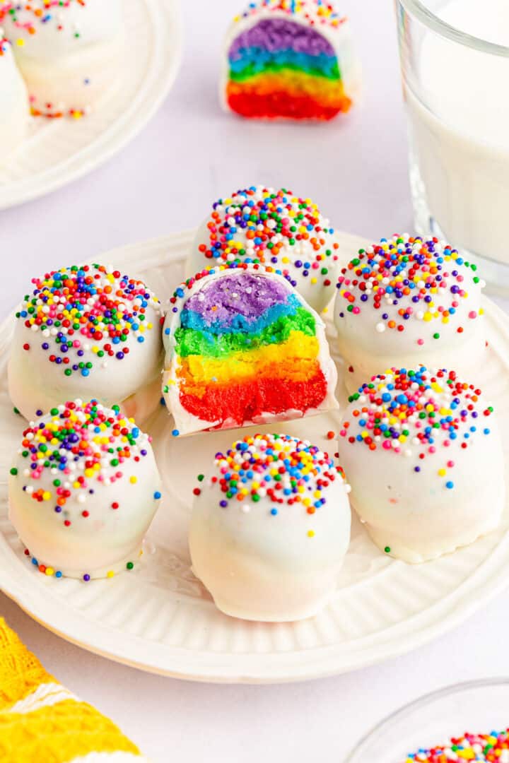 No Bake Rainbow Cake Balls - Salt & Spoon