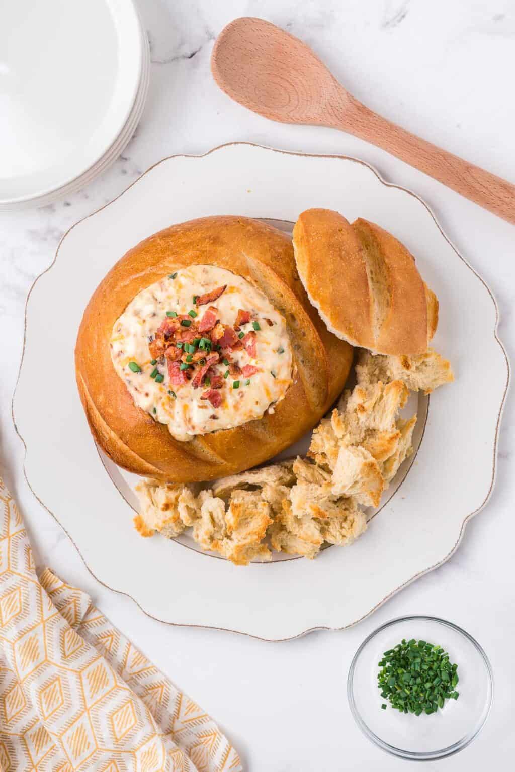 Cheese And Bacon Cob Loaf - Salt & Spoon