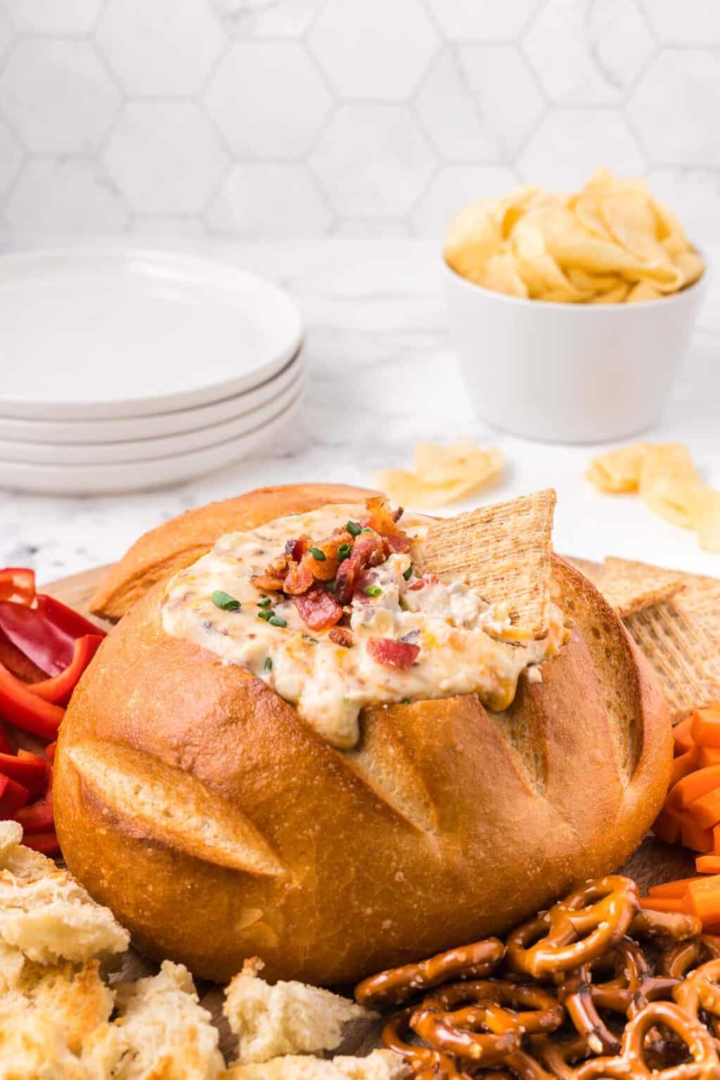 Cheese And Bacon Cob Loaf - Salt & Spoon