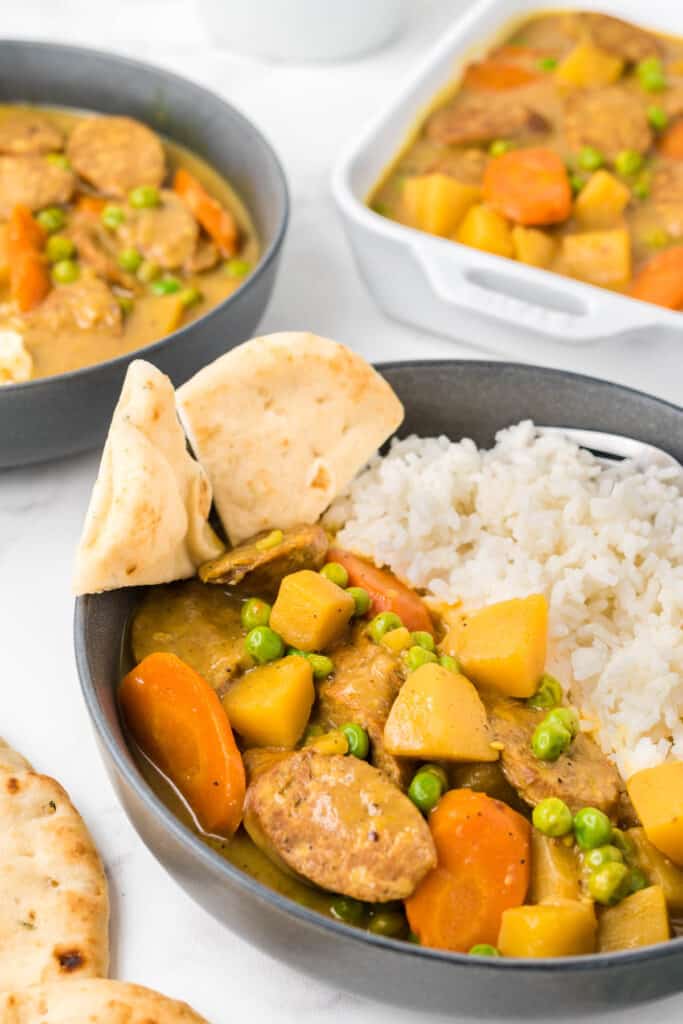 Slow Cooker Curried Sausages - Salt & Spoon